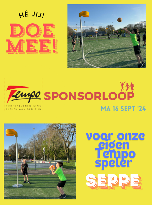 Aankondiging sponsorloop | Korfbalvereniging Tempo